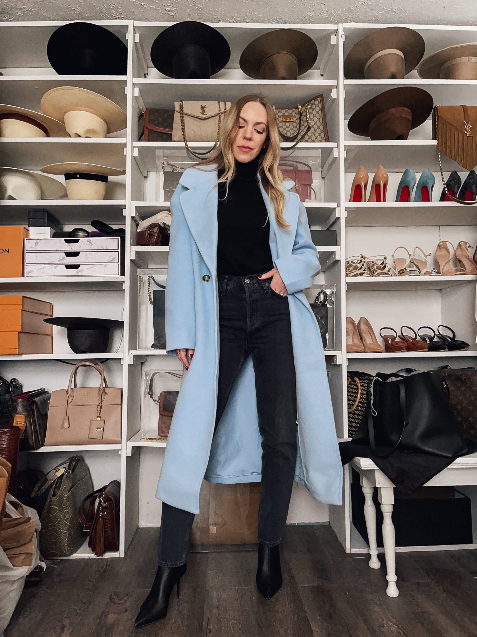 Transitional Style: 5 Ways to Wear a Baby Blue Coat into Spring ...